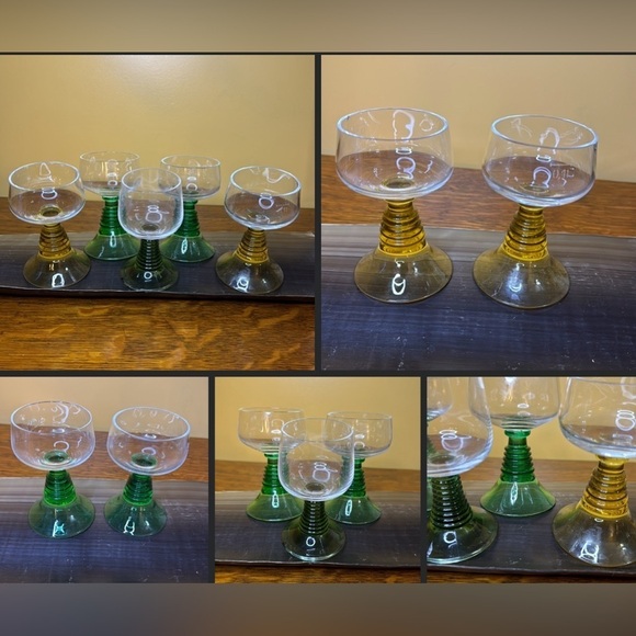 Vintage | Dining | Vintage Mid Century Luminarc Stem Rib Beehive Atomic ...